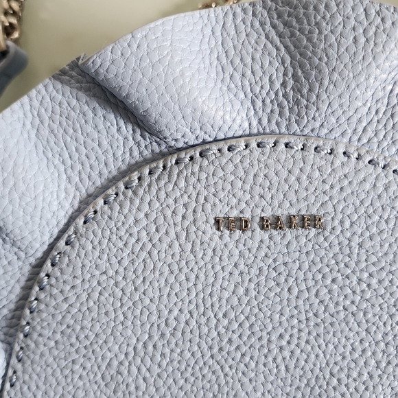 Ted Baker London | Bags | Ted Baker Baby Blue Leather Ruffle Crossbody ...